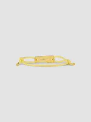 Givenchy Tape Cord Bracelet In Cotton And Metal - Butter