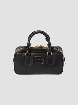 Miu Miu Arcadie Leather Top Handle Bag - Black