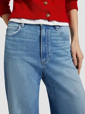 Paige Anessa High-rise Raw-hem Straight Jeans