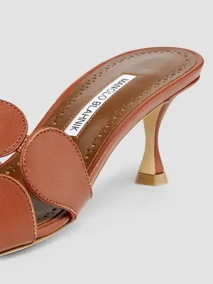 Manolo Blahnik Haribalmu 50mm Leather Sandals - Medium Brown
