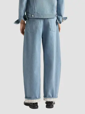 Givenchy Couture Seam Jeans With Striped Reverse
