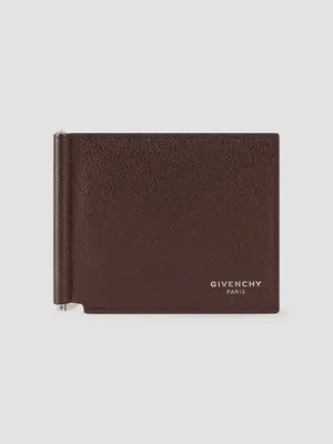 Givenchy Wallet In Grained Leather With Clip
