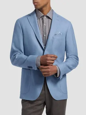 SAKS FIFTH AVENUE Wool-cotton Single-breasted Sport Coat