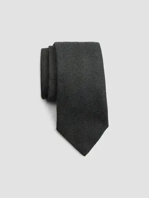 SAKS FIFTH AVENUE Melange Silk Tie Olive