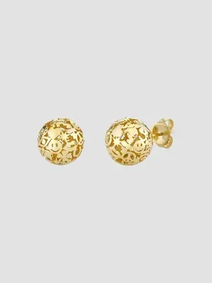 SYDNEY EVAN Icon 14k Yellow Stud Earrings
