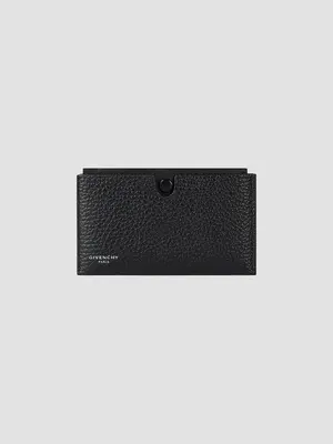 Givenchy Fold Card Holder With Case In Grained Leather