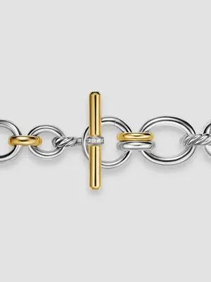 David Yurman Dy Mercer Chain Bracelet In Sterling - Diamond