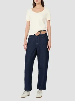 Max Mara Fine Rib Knit Jersey T-shirt - Ivory