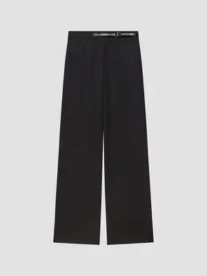Helmut Lang Belted Wool Gabardine Trousers