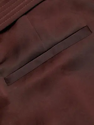 Lapointe Lightweight Satin High-rise Belted Pants