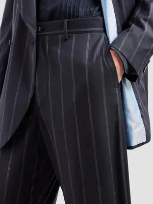 Giorgio Armani Fashion Pinstripe Virgin Wool Suit
