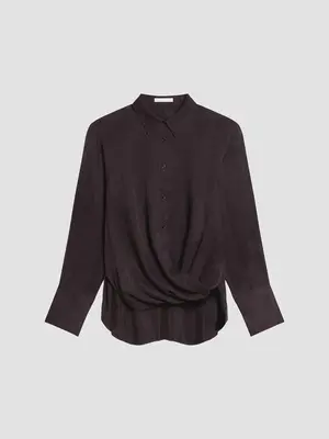 Helmut Lang High-low Hem Draped Shirt