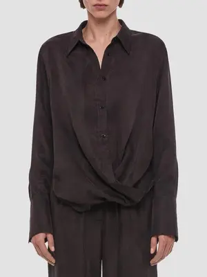 Helmut Lang High-low Hem Draped Shirt