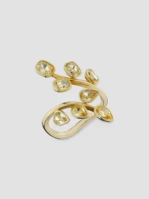 SAKS FIFTH AVENUE HIGH JEWELRY 18k Gold & 2.50 Tcw Diamond Vine Ring - Yellow