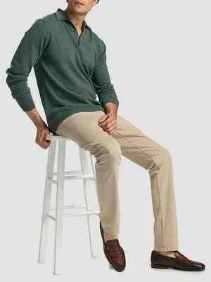 SAKS FIFTH AVENUE Collection Cashmere Long-sleeve Polo Sweater