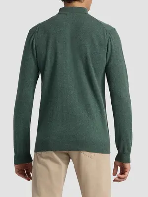 SAKS FIFTH AVENUE Collection Cashmere Long-sleeve Polo Sweater