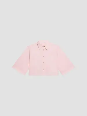 Helmut Lang Cotton Crop Trench Shirt - Peony