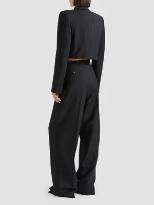 Givenchy Double Pleat Tuxedo Pants In Wool And Mohair