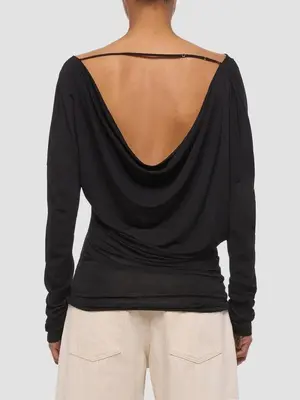Helmut Lang Open-back Cowlneck Top