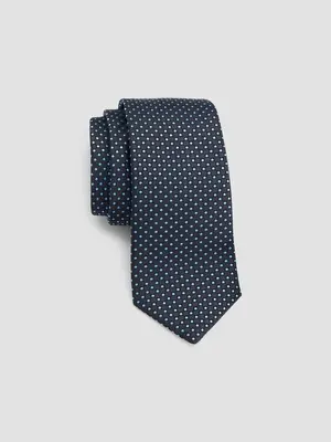 Giorgio Armani Geometric Silk Tie - Night Blue