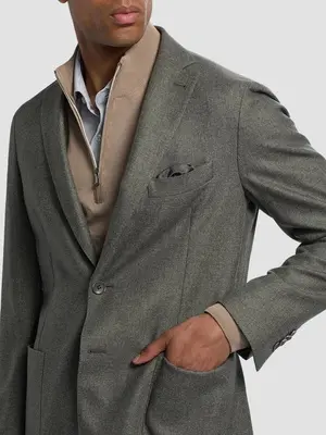 SAKS FIFTH AVENUE Wool, Cotton & Cashmere Single-breasted Sport Coat