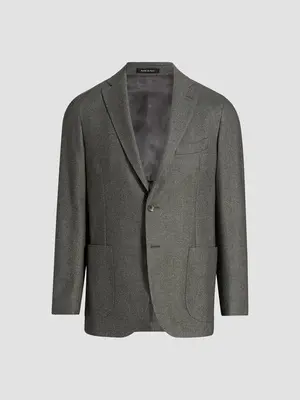 SAKS FIFTH AVENUE Wool, Cotton & Cashmere Single-breasted Sport Coat - Grey