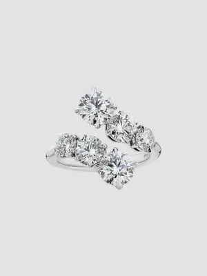 SAKS FIFTH AVENUE HIGH JEWELRY 3.51 Tcw Diamond Bypass Ring