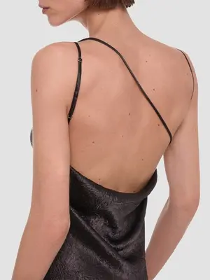 Helmut Lang Crinkled-effect Midi Slipdress