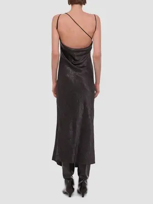 Helmut Lang Crinkled-effect Midi Slipdress