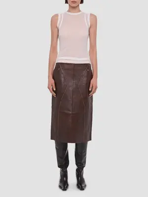 Helmut Lang Leather Skirt