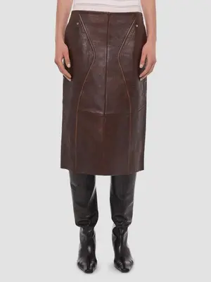 Helmut Lang Leather Skirt