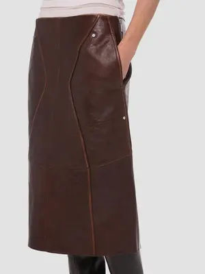 Helmut Lang Leather Skirt