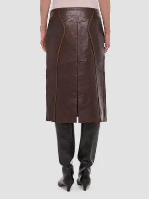 Helmut Lang Leather Skirt