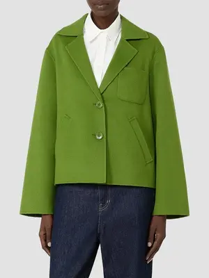 Max Mara Double Wool Cropped Jacket