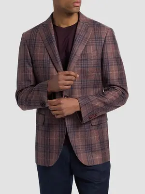 SAKS FIFTH AVENUE Plaid Wool-blend Sport Coat