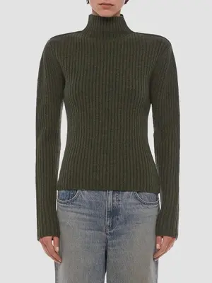 Helmut Lang Rib-knit Wool Sweater - Thyme