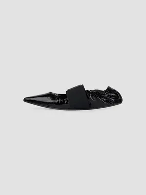 Givenchy Crush Ballerinas In Naplack Leather - Black