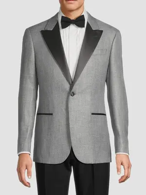 Emporio Armani Satin-lapel Woven Dinner Jacket