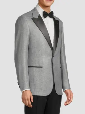 Emporio Armani Satin-lapel Woven Dinner Jacket