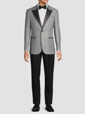 Emporio Armani Satin-lapel Woven Dinner Jacket