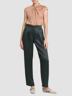 Giorgio Armani Double Silk Satin Trousers