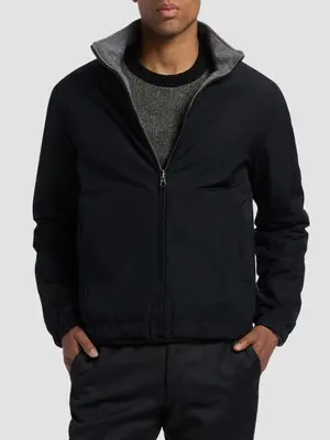 SAKS FIFTH AVENUE Reversible Cotton-blend Bomber Jacket