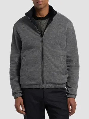 SAKS FIFTH AVENUE Reversible Cotton-blend Bomber Jacket