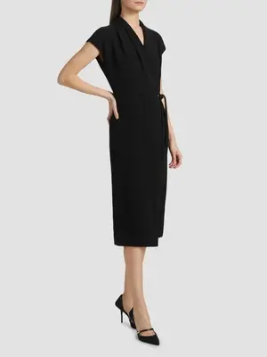 Giorgio Armani Silk Wrap Midi-dress