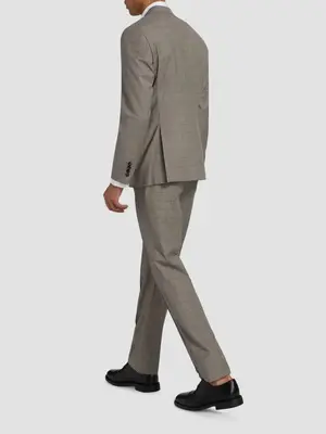 Giorgio Armani Windowpane Plaid Wool Suit