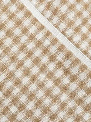 REFORMATION Everett Gingham Linen Midi-dress