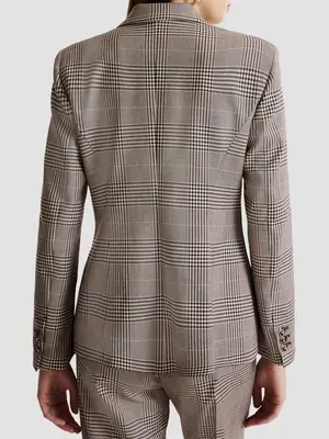 Marella Prince Of Wales Blazer - Chocolate