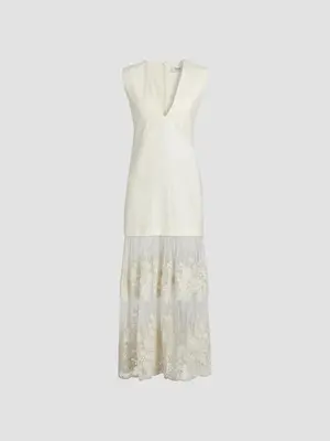 Sea Arielle Lace Linen Midi-dress