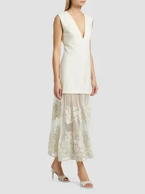 Sea Arielle Lace Linen Midi-dress