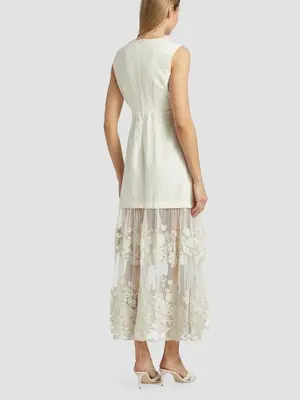 Sea Arielle Lace Linen Midi-dress